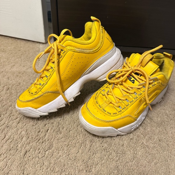 Fila | Shoes | Fila Womens Disruptor 2 Premium Repeat Canary Yellow ...